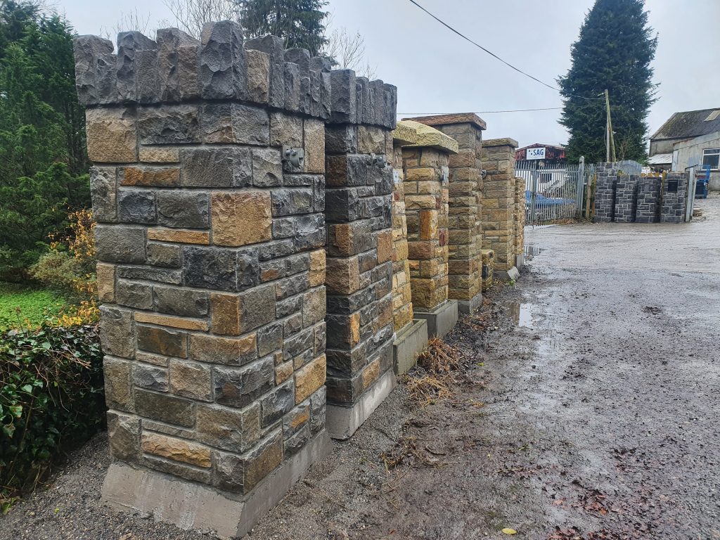 DONEGAL SANDSTONE BLUE COLOUR MORTAR BED - Stone Masonry